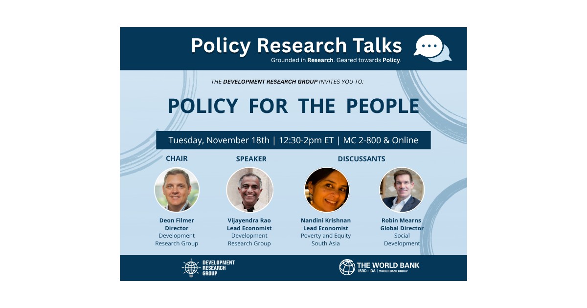 Event | Policy Research Talk | Policy for the People
